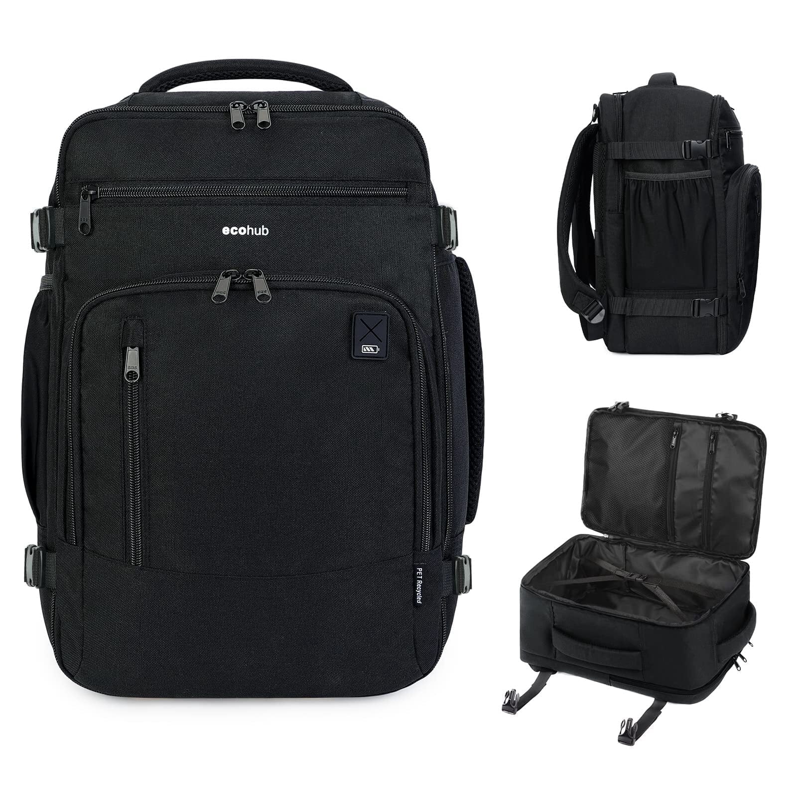 16" Travel Laptop Backpack with Handle Airline Approved Full Open Carry ...