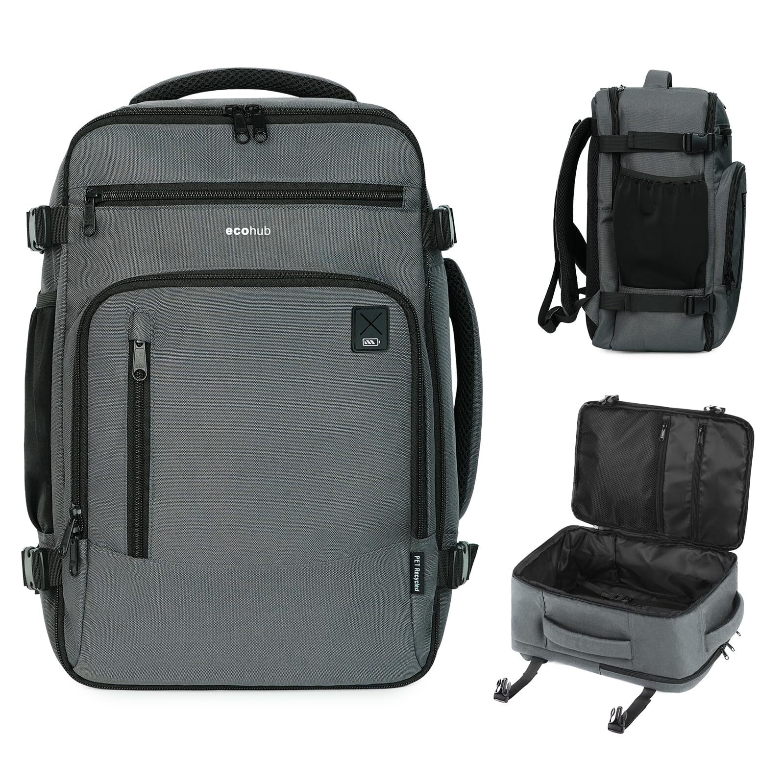 16" Travel Laptop Backpack with Handle Airline Approved Full Open Carry ...