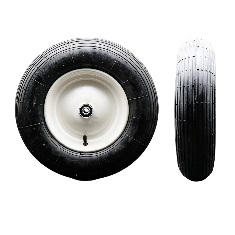 16" UNV Wheelbarrow Wheel w/5/8" Bore - Spacers for 3" to 6" Hub Length ...