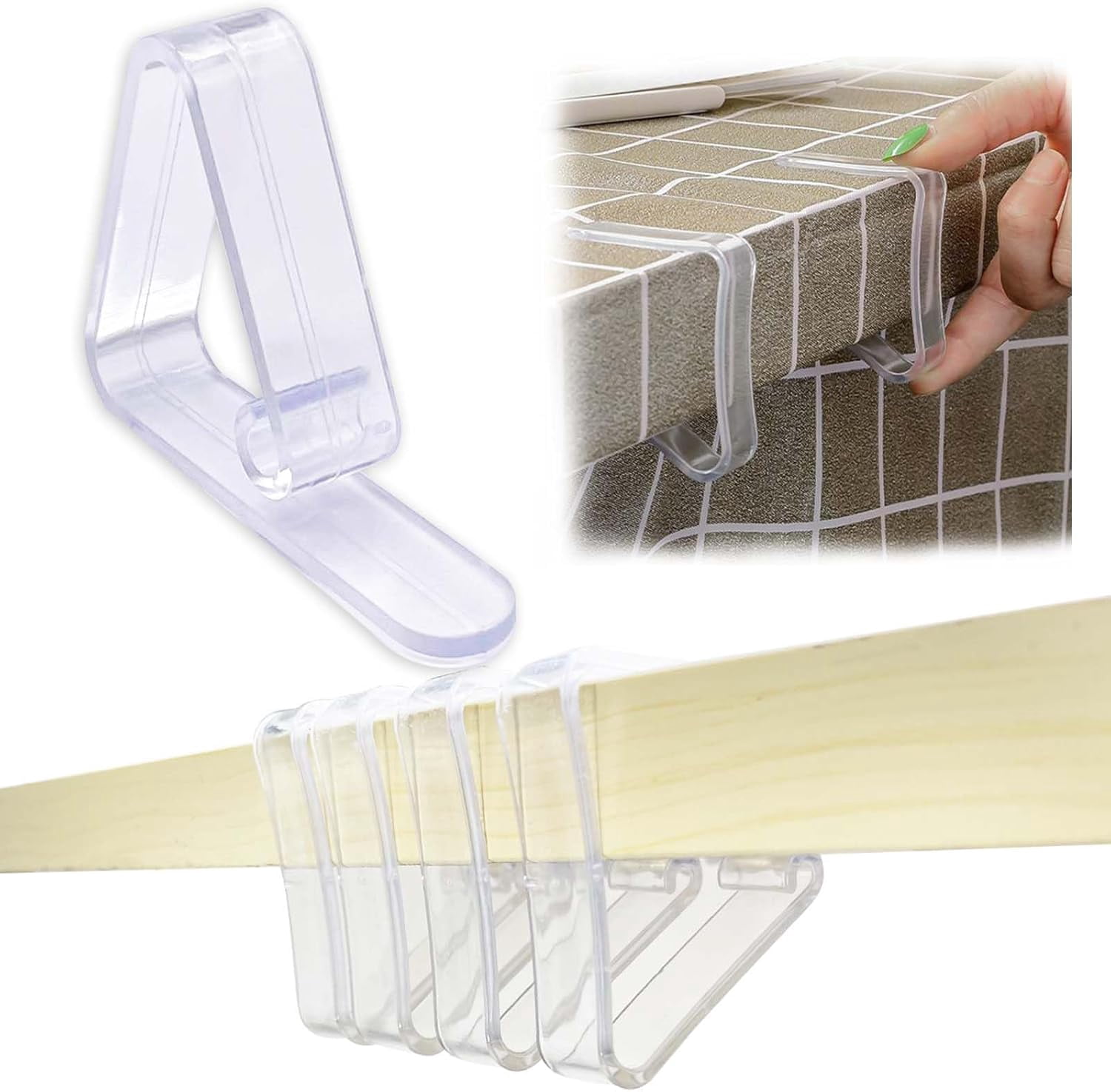 16 Upgraded Tablecloth Clips,Thicker Wider Clear Tablecloth Clips ...