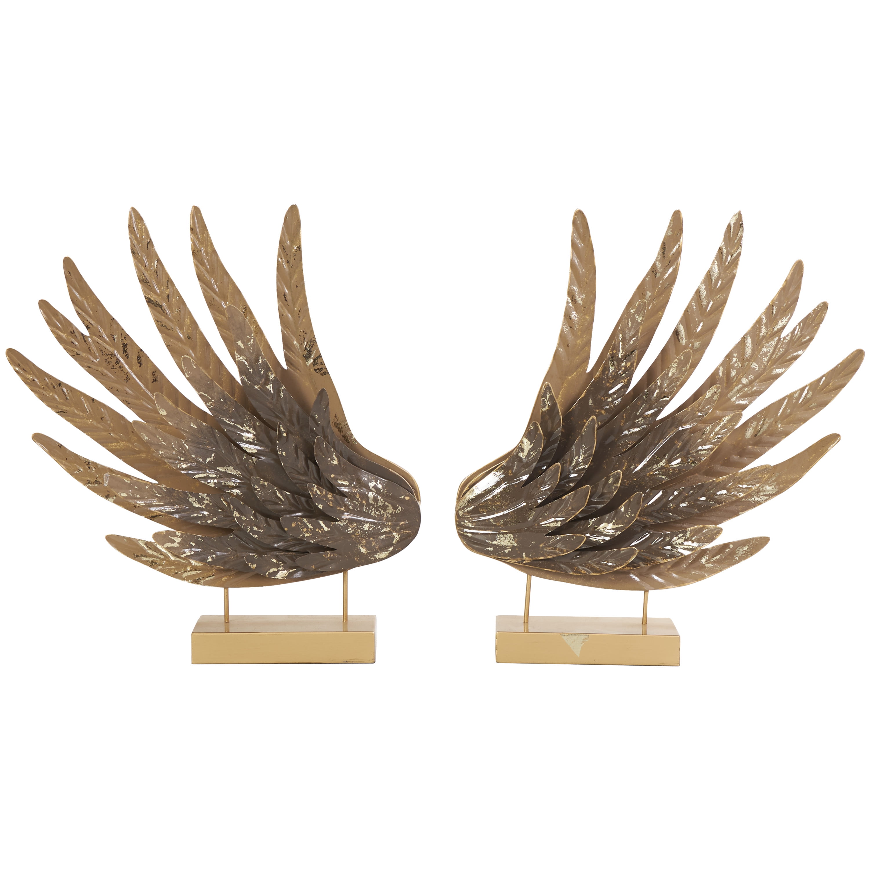 DecMode Gold Metal Wing Bird Sculpture - Style - Walmart.com