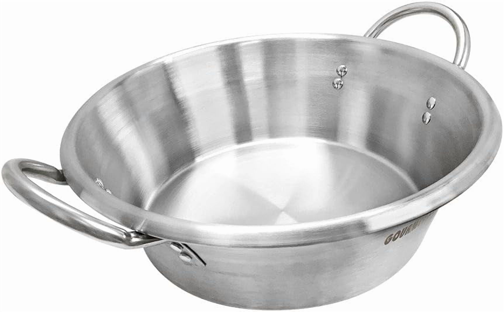 16''W x 5-/2''D Carnitas Cazo Stainless Steel Caso Pot Pan Wok Gas ...
