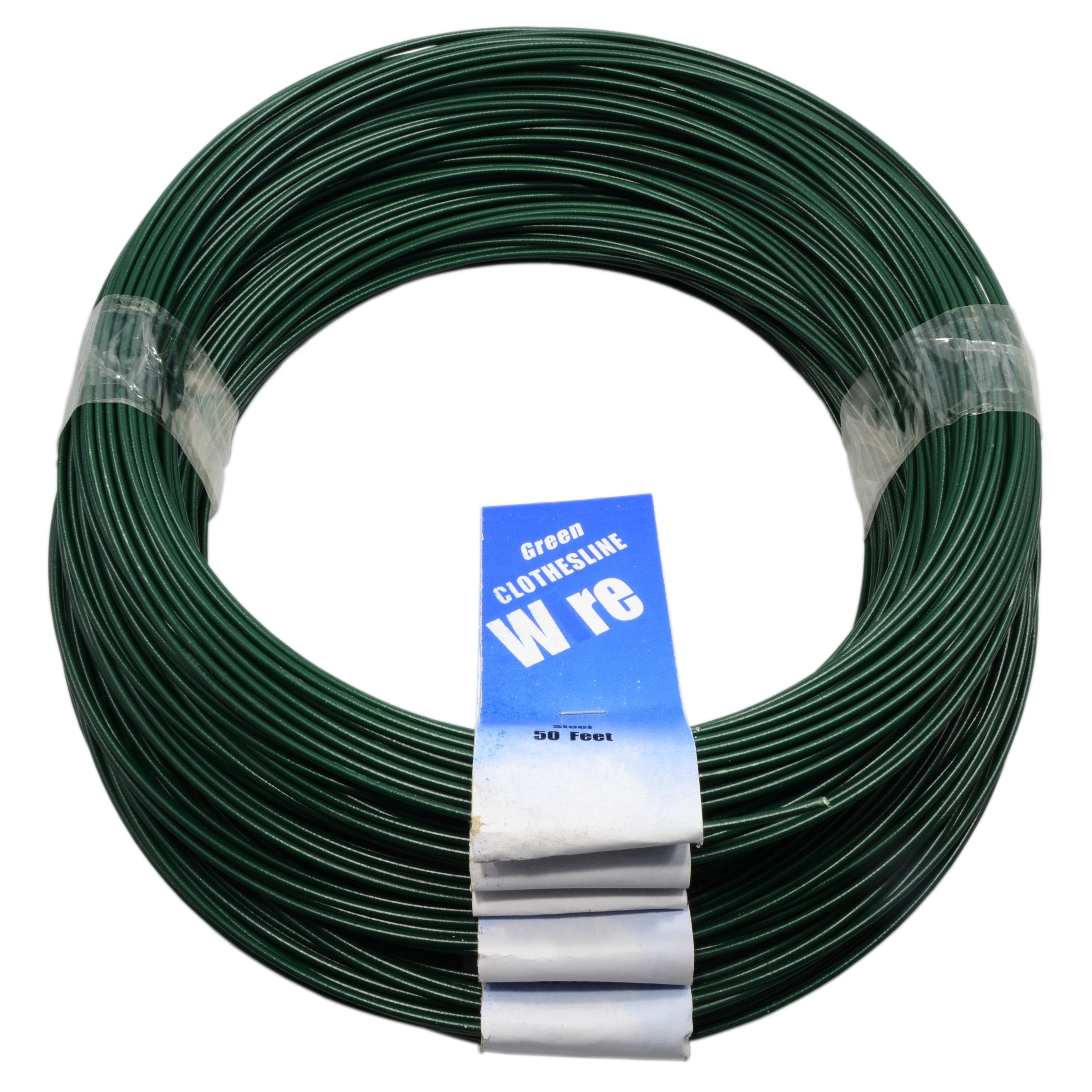 16 WG x 50' Coils Green Vinyl Clothesline Wire (10 pcs.) - Walmart.com