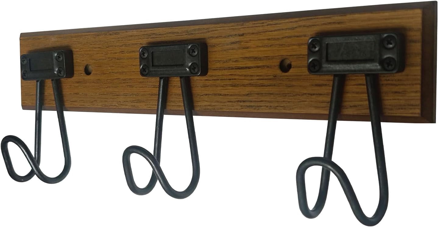 16" Wall Mounted Heavy Duty Label Hook Rack with 3 Hooks, for Hanging ...