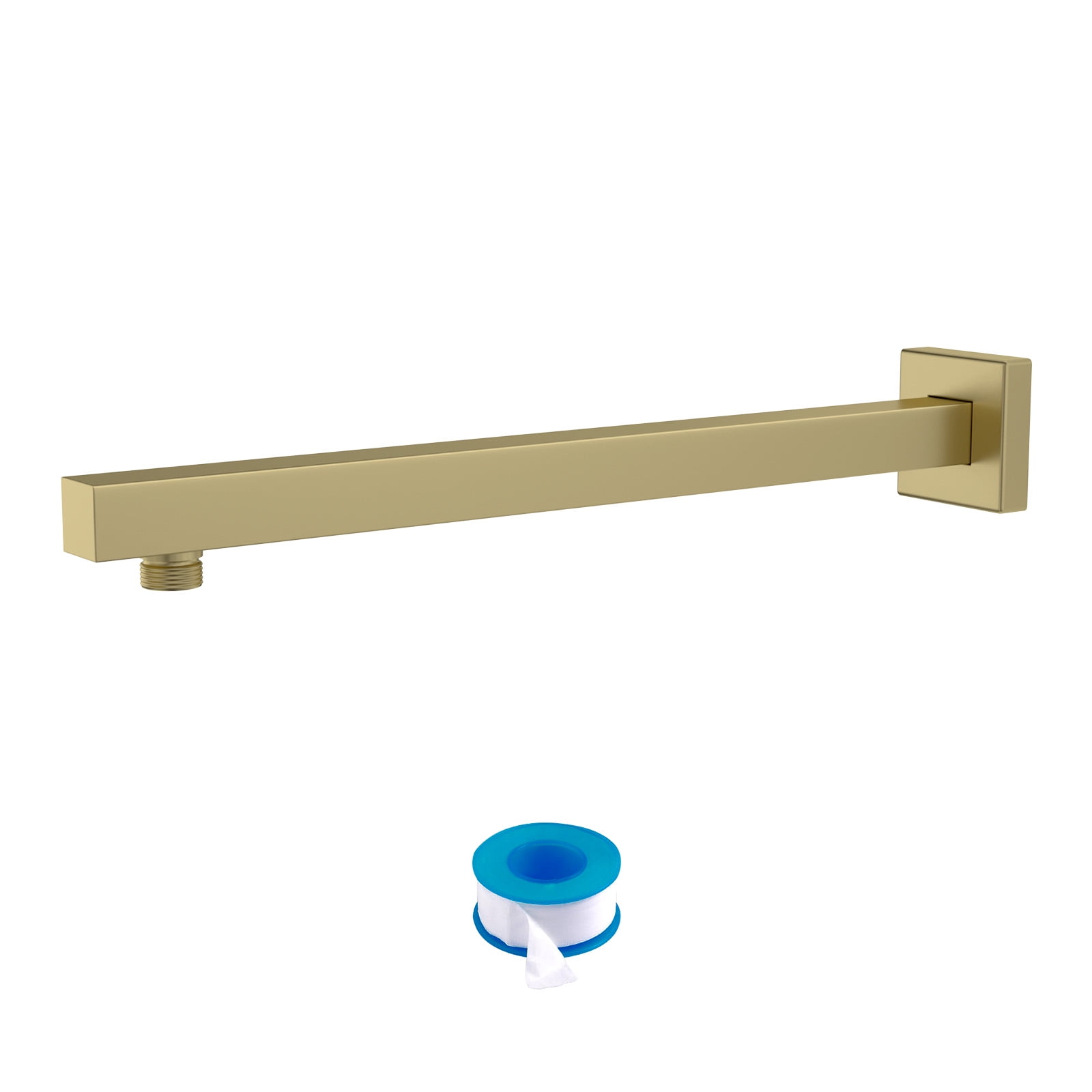 16" Wall Mounted Shower Arm with Flange,Gold,Gold Stainless Steel Bath ...