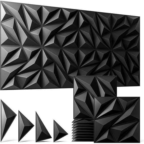 16 Wall Panels for Interior Wall Decor, 11.8'' x 11.8'' Decorative Wall ...