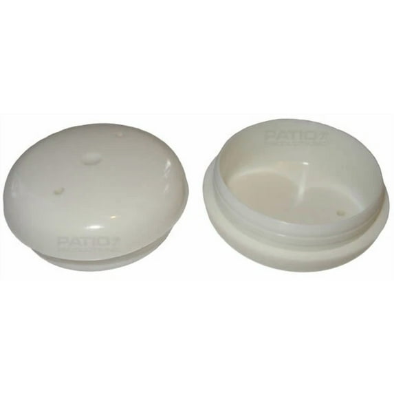 16 White Deluxe Insert 1-1/2" Cups Glides For Wrought Iron Furniture ...