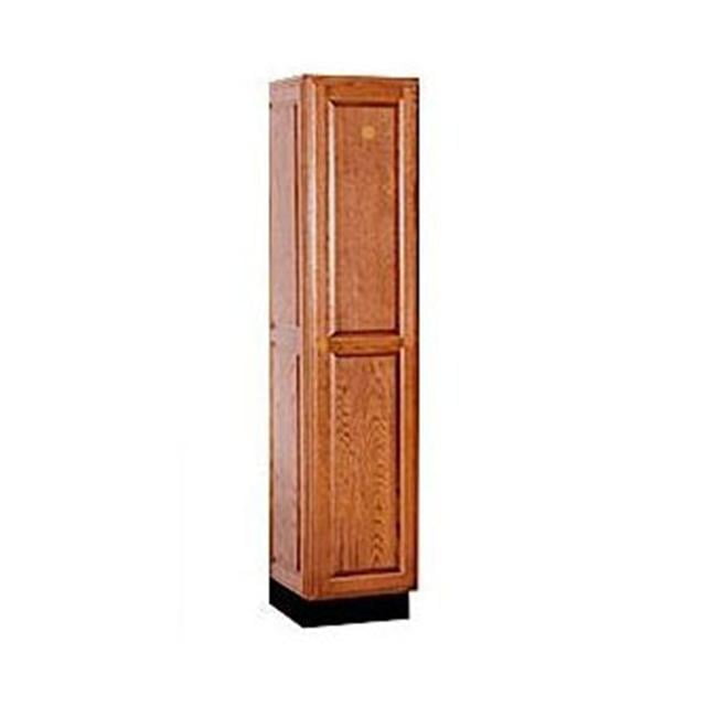 16" Wide Single Tier Solid Oak Executive Wood Locker - 1 Wide - 6 Feet ...