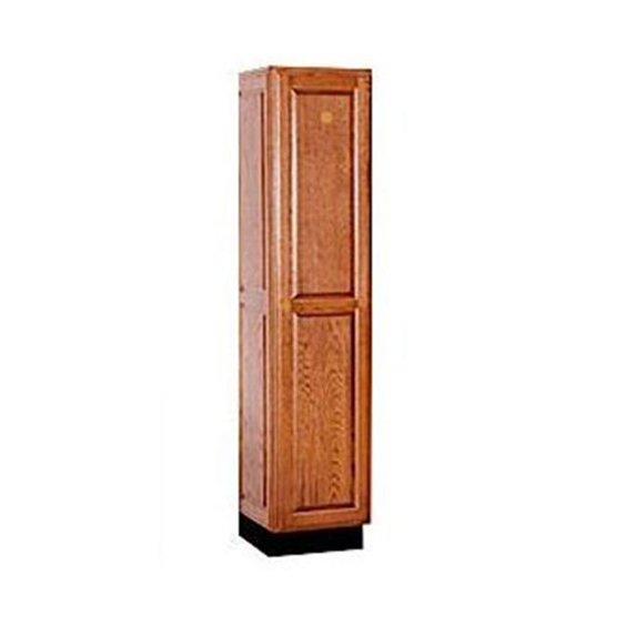 16" Wide Single Tier Solid Oak Executive Wood Locker - 1 Wide - 6 Feet ...