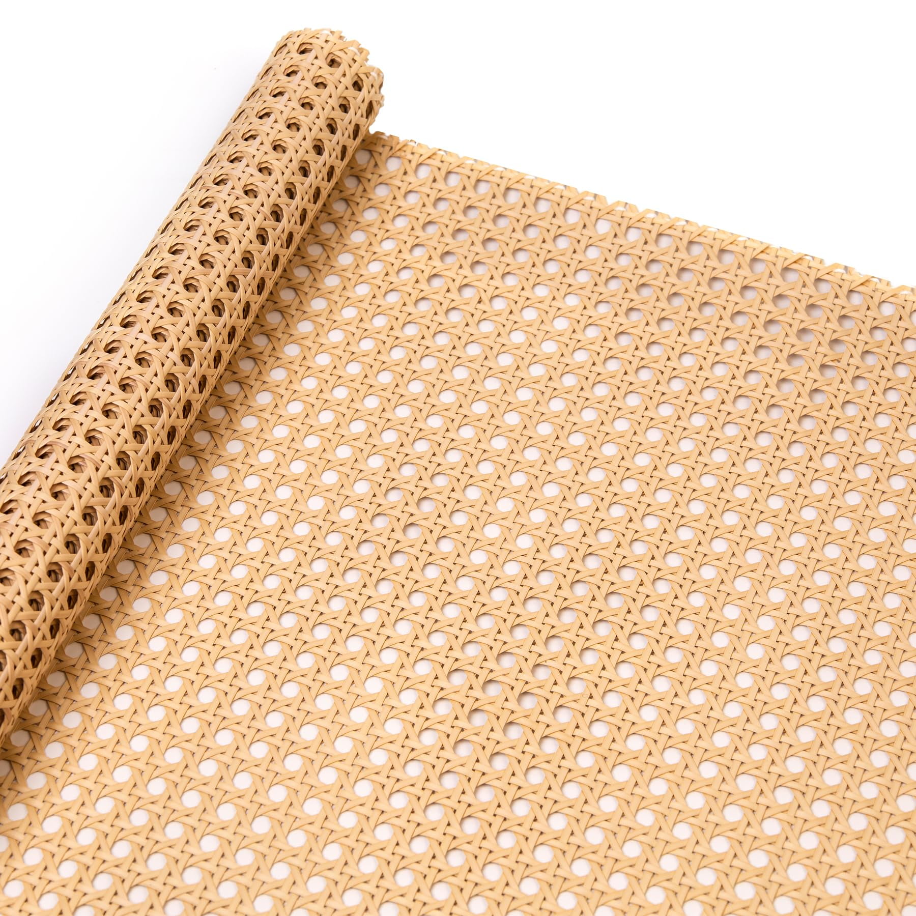 16" Width Plastic Cane Webbing Rattan Webbing Roll,23.6'' Length Faux ...