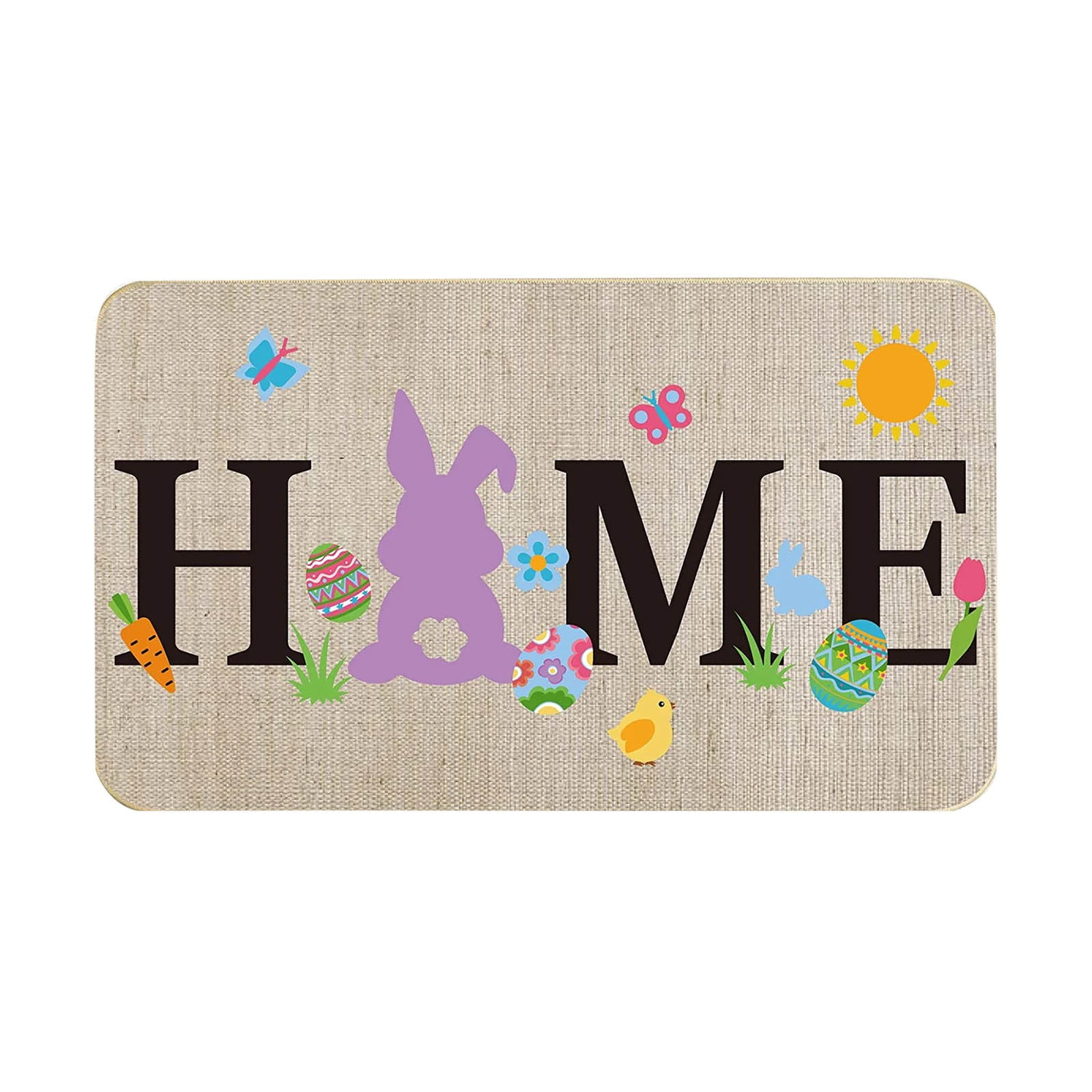 16 X 24 Inch Happy Easter Rabbits Decorative Kitchen Mats, Home ...