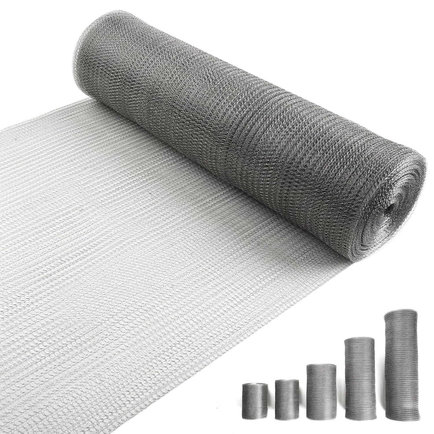 16" X 50 ft 304 Stainless Steel Mesh, Wire Mesh for Rodent, Hole Fill ...