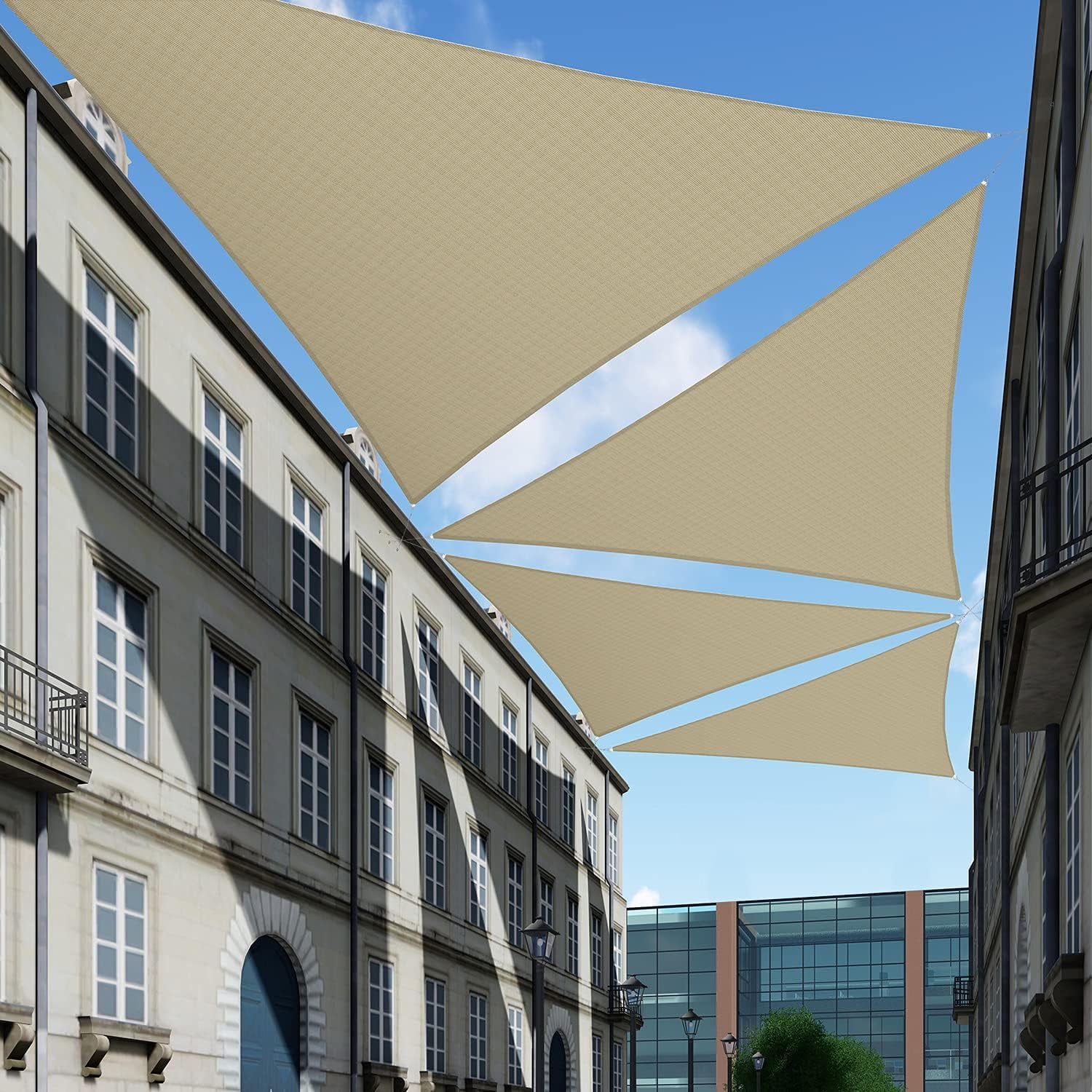 16' X 16' X 16' Sun Shade Sail Equilateral Triangle Permeable Canopy UV ...