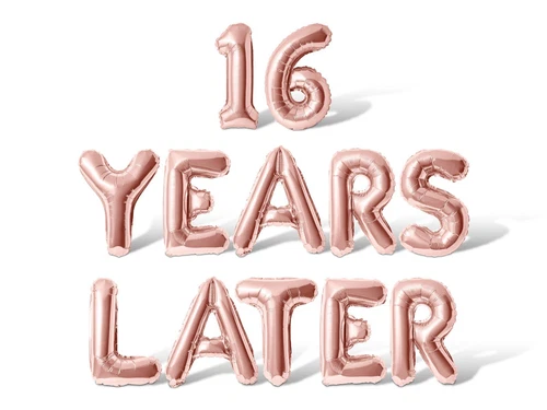 16 YEARS LATER Letter & Number Balloon Banner - 16th Birthday Party ...