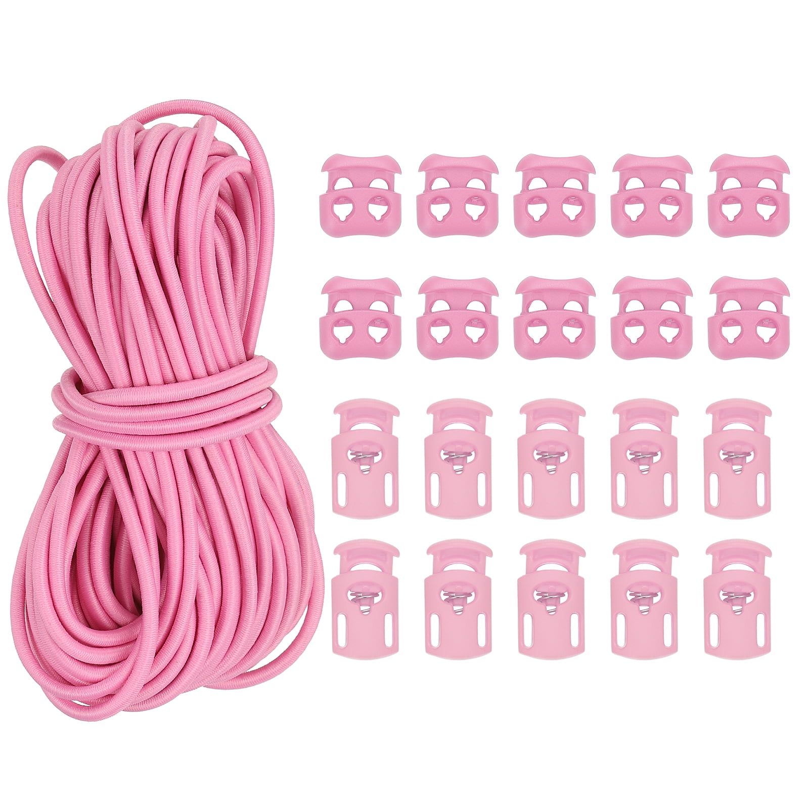 16 Yard Elastic Bungee Cord & Single Hole Cord Lock & Double Hole ...