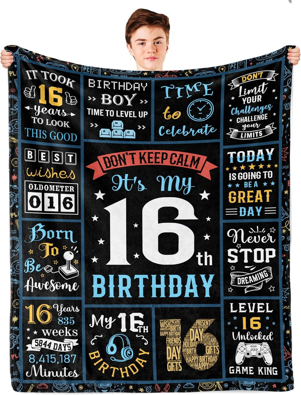 16 Year Old Boy Birthday Gift Ideas, Gifts for 16 Year Old Boy Blanket ...