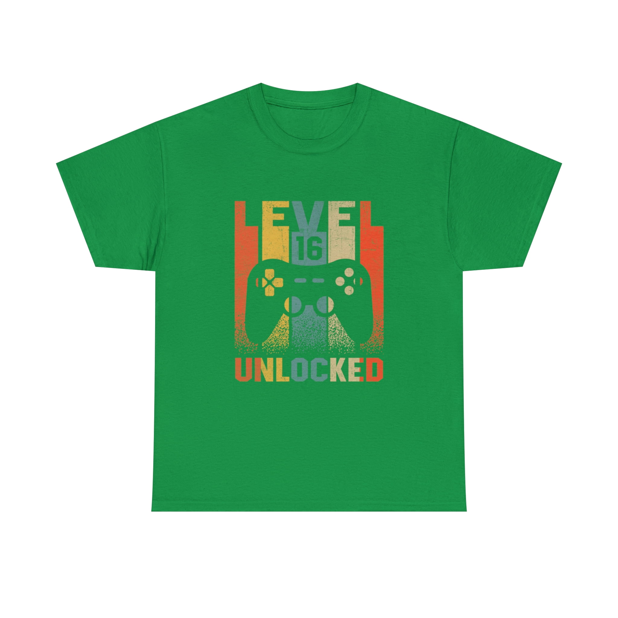 16 Year Old Boys Level 16 Unlocked 16th Birthday Video Gamer T-Shirt ...