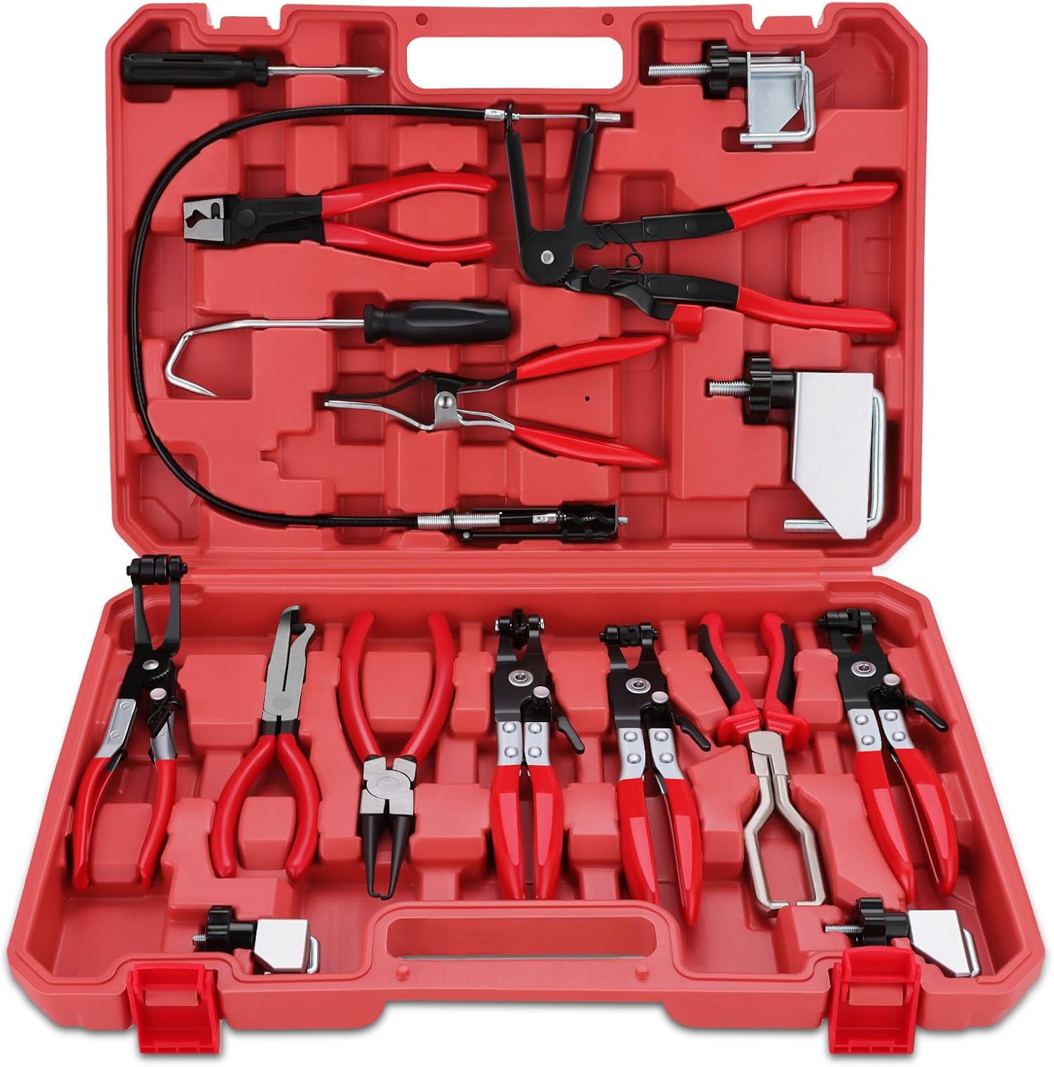 16 count Hose Clamp Pliers Set, Hose Clamp Tool Removal and ...