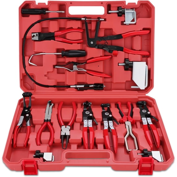 16 count Hose Clamp Pliers Set, Hose Clamp Tool Removal and ...