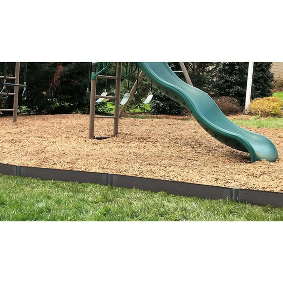 16 ft. - 2 in. Profile Weathered Wood Straight Composite Playground ...
