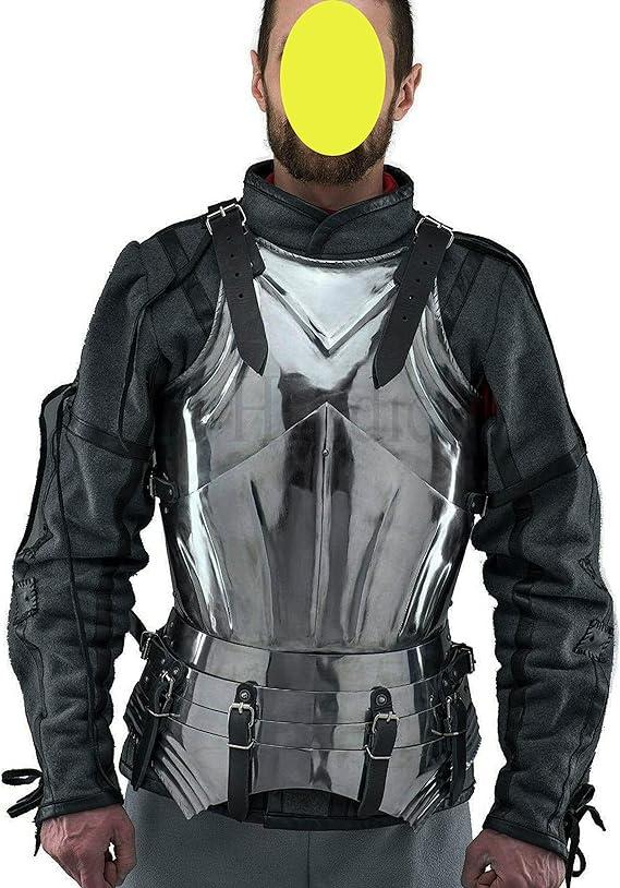 16 gauge Medieval Larp Warrior Steel Gothic Cuirass Body Armor ...