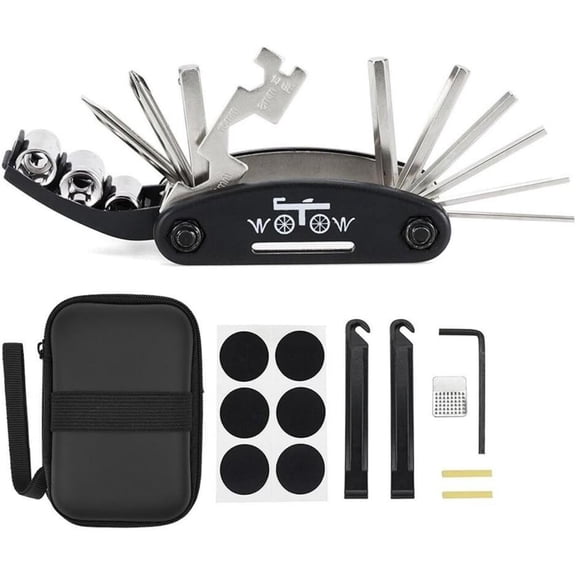 Mini Folding Bicycle Multi Tool With 16 Functions Bike Mechanic Cycling ...