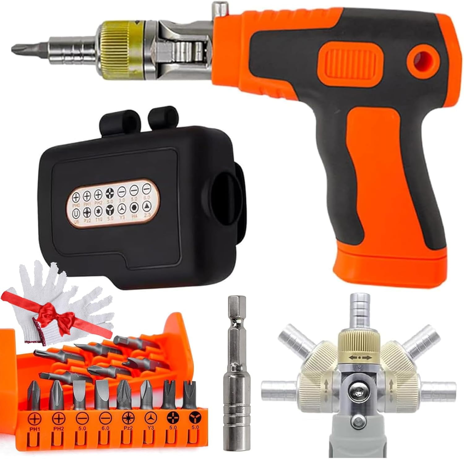 16-in-1 Multi Screwdriver Set, Multi Angles Electric Screwdriver Gun ...