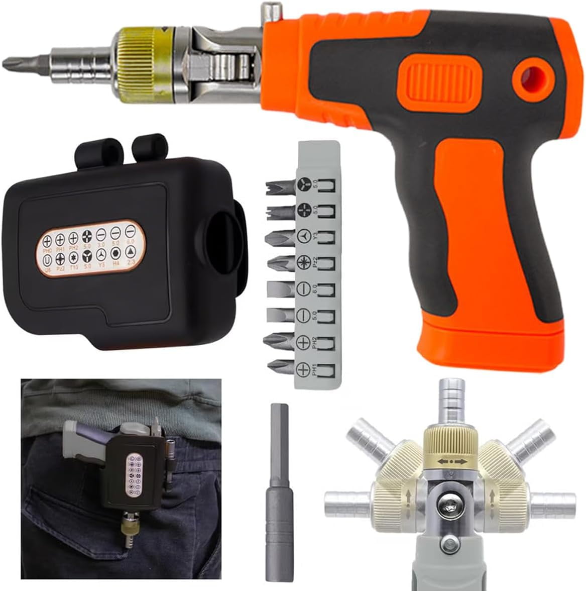 16-in-1 Multi Screwdriver Set,Electric Screwdriver Gun with Magnetic ...