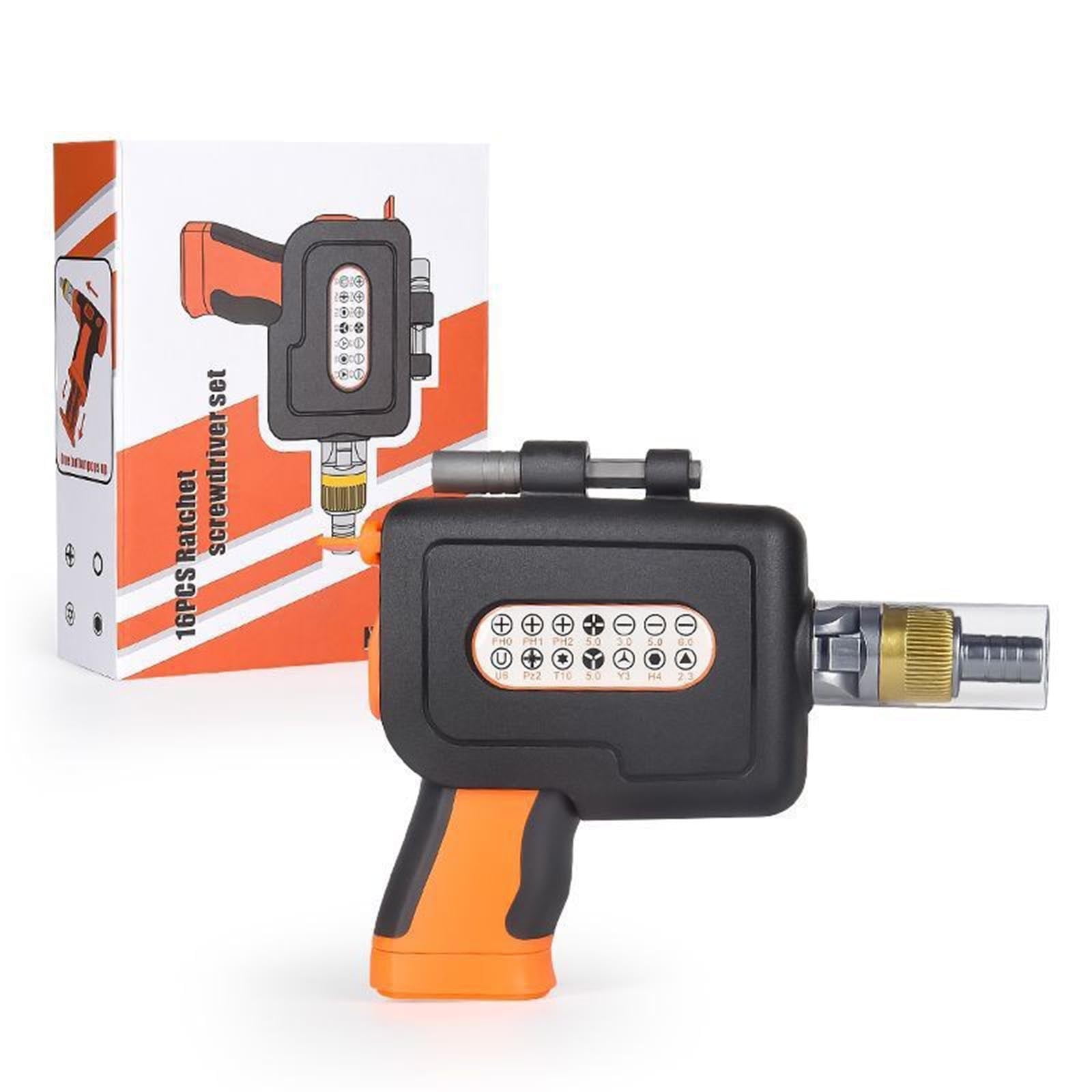 16-in-1 Multi Screwdriver Set, Electric Screwdriver Gun with Bits, 14 ...