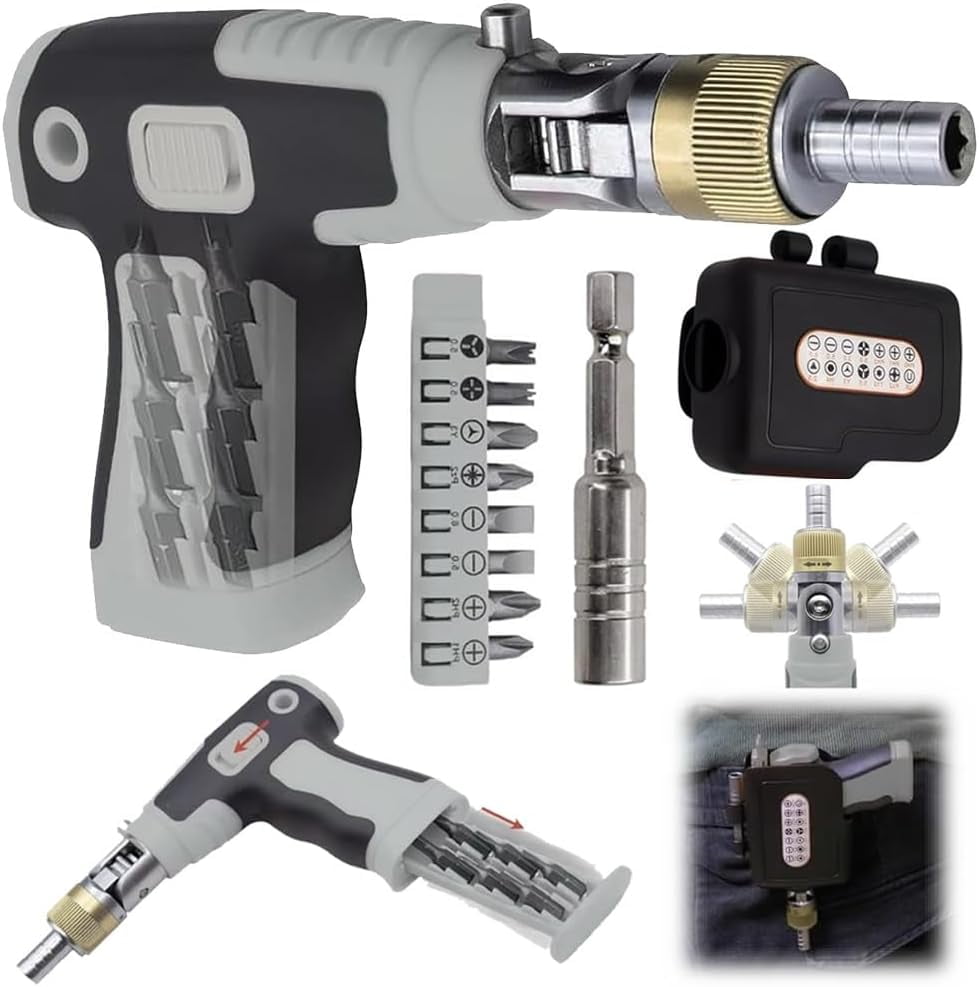 16-in-1 Multi Screwdriver Set Smart Tool, Electric Gun Screwdriver Set with Magnetic Bit, 14 ...