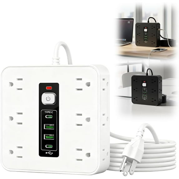 16-in-1 Power Strip with Switch & Surge Protection, 2026 New 16 in 1 ...