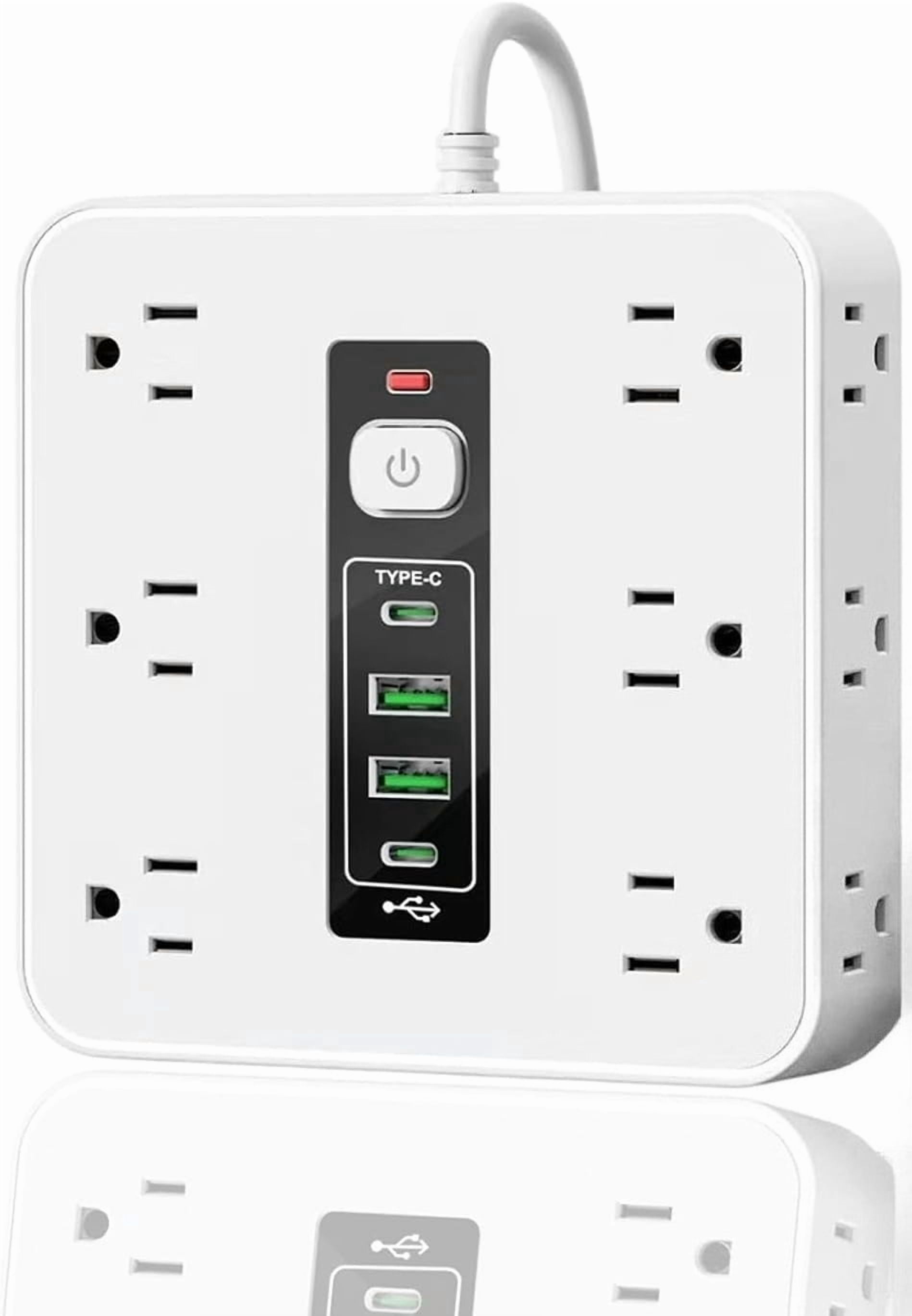 16-in-1 Ultimate Charging Station: Surge Protector Power Strip with 12 ...