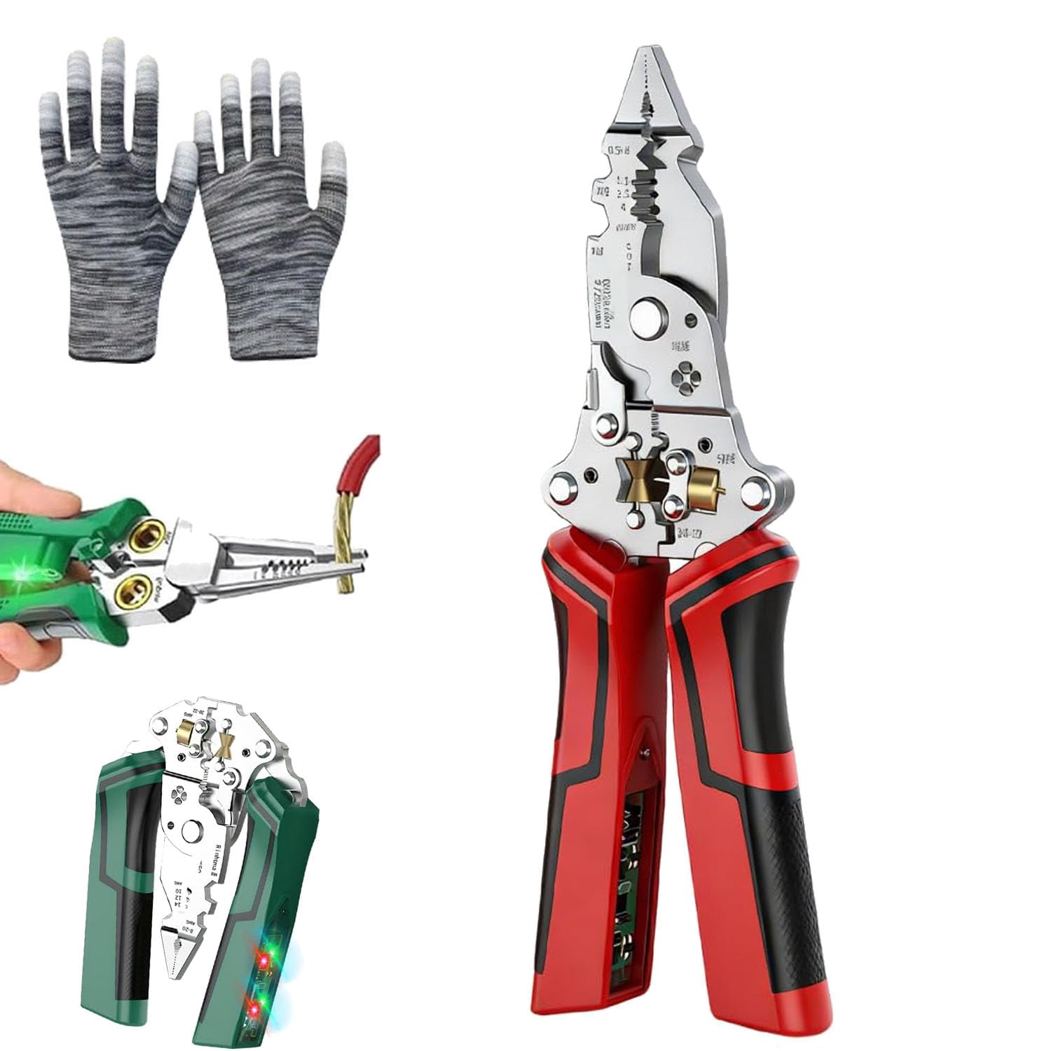 16-in-1 Wire Stripper & Twister Pliers with Voltage Tester,Multi ...