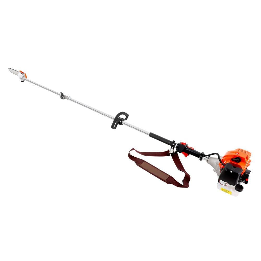 16 in. 52cc 2-Stroke Gasoline Engine Tree Pole Saw Pruner Cordless Gas ...
