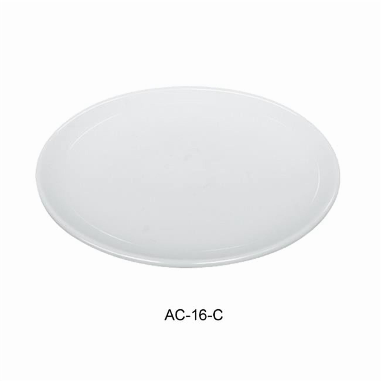 16 in. ABCO Coupe Plate - Porcelain, Super White - Pack of 3 - Walmart.com