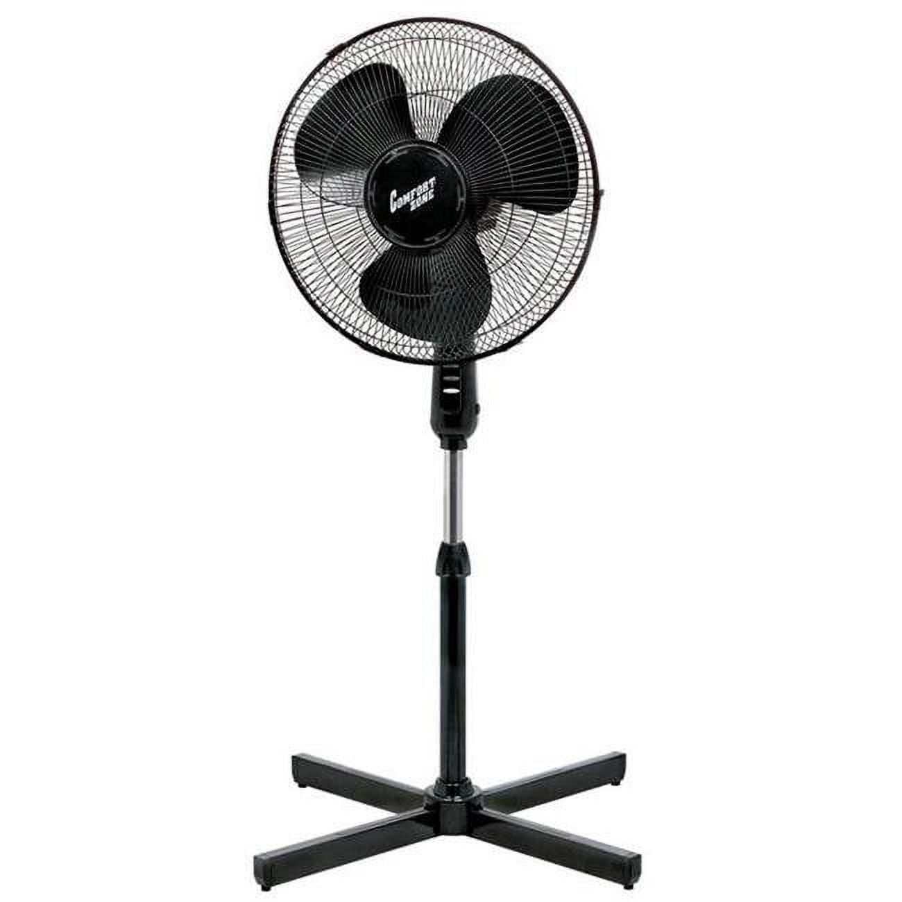 16 in. Black Comfort Zone Oscillating Pedestal Fan - Case of 1 ...