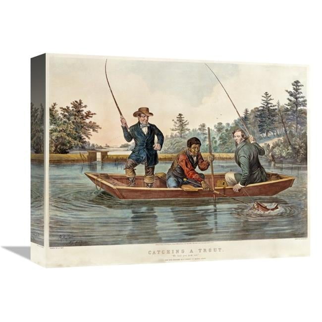 16 in. Catching a Trout - We Hab You Now, Sar Art Print - Arthur ...