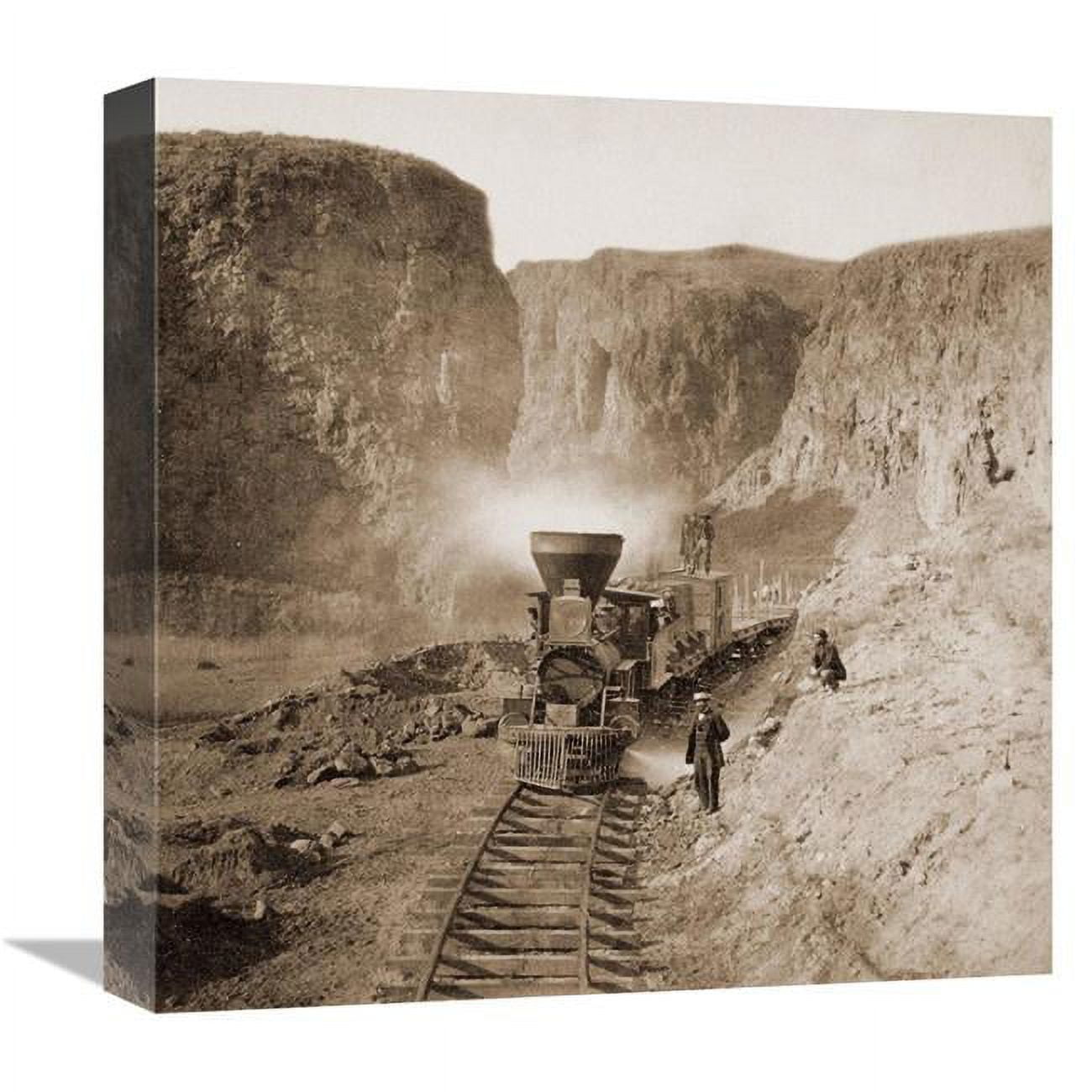 16 in. First Construction Train Passing the Palisades, Ten Mile Canon ...