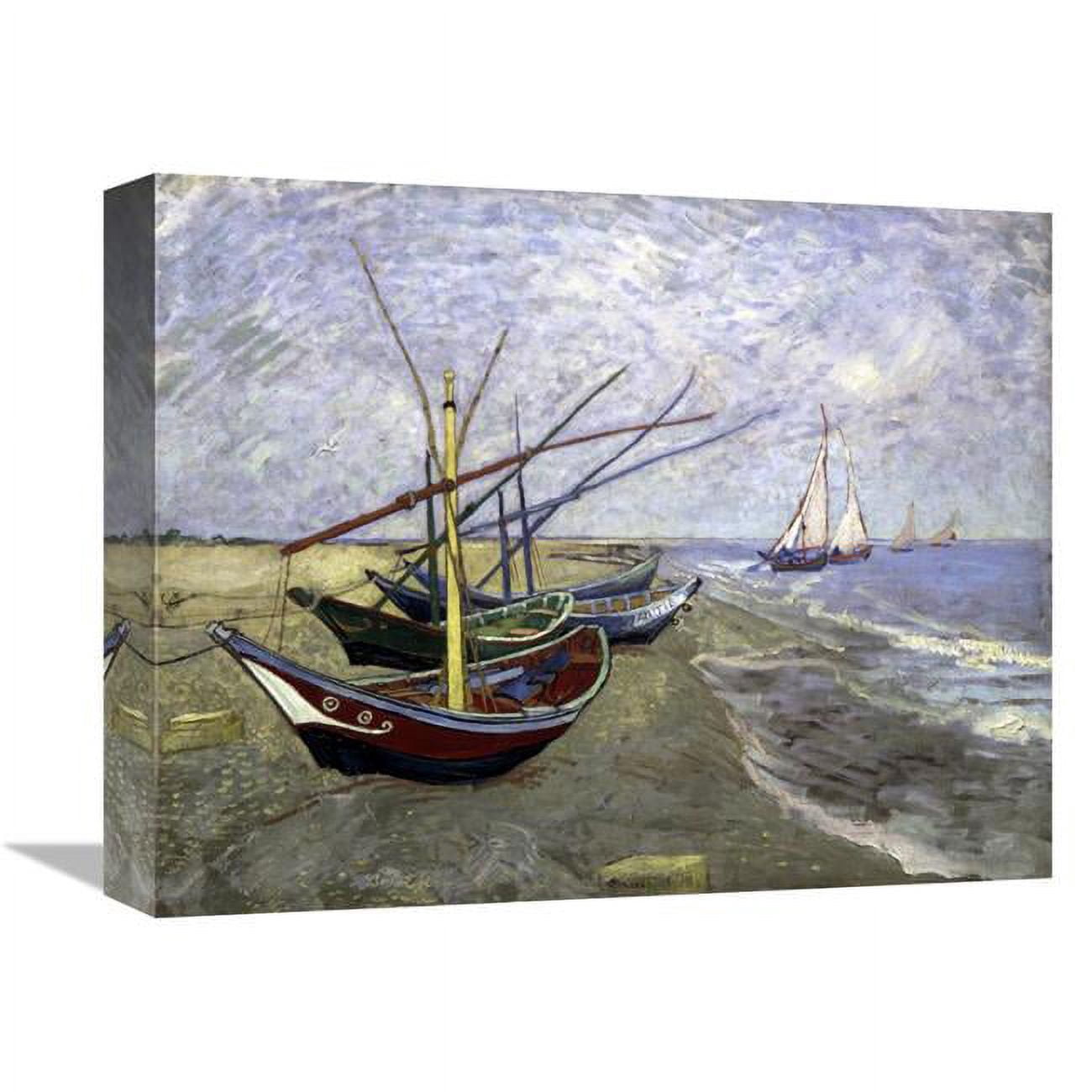 16 in. Fishing Boats on the Beachat Saintes-Maries Art Print - Vincent ...