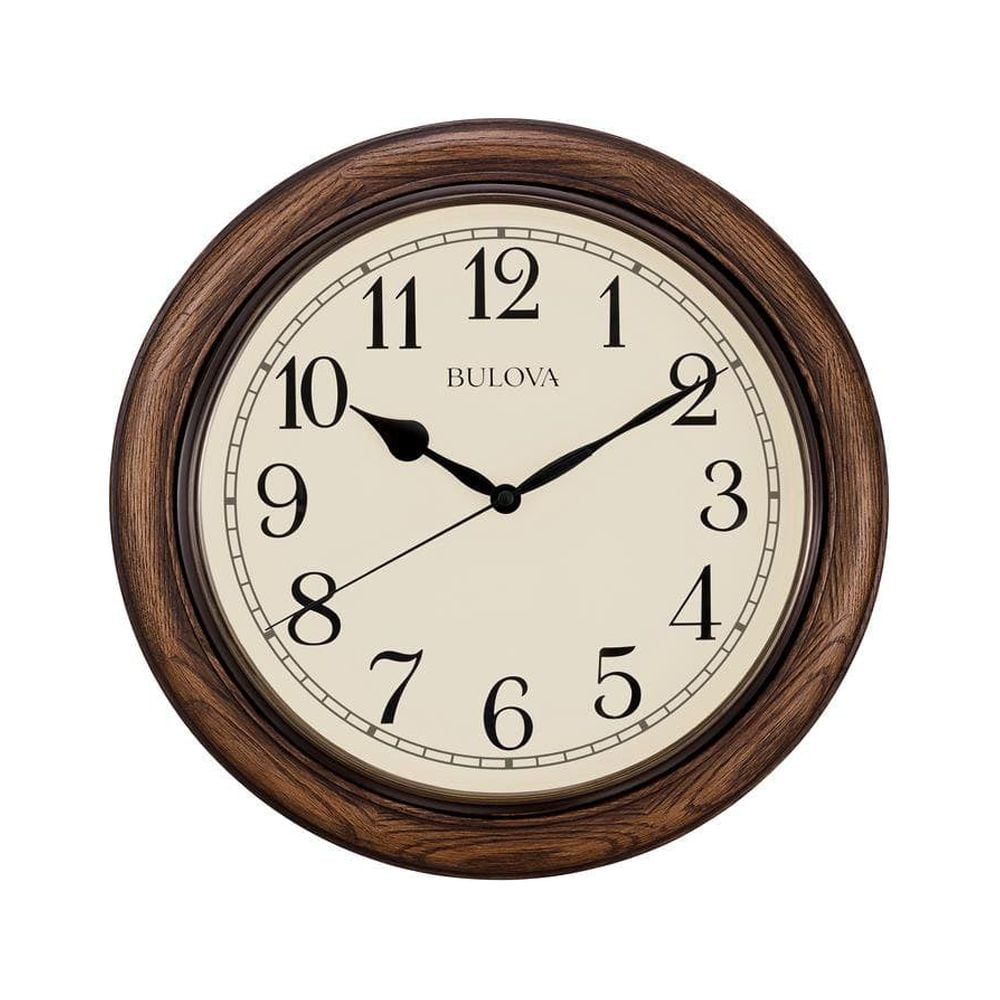16 in. H x 16 in. W Wall Clock with Solid Oak Case - Walmart.com