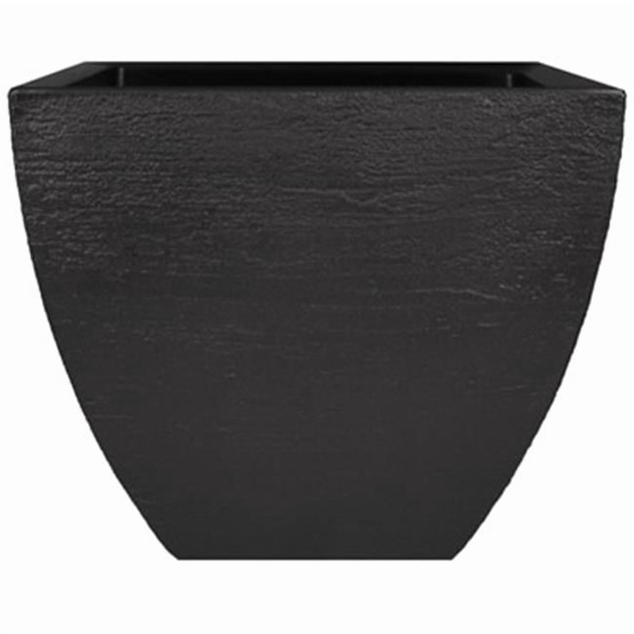 16 in. Modern Square Planter, Black - Walmart.com