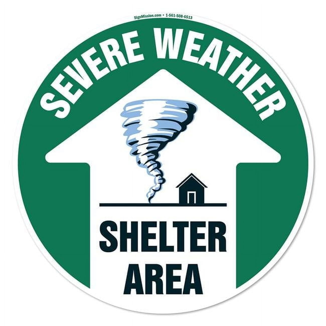 16 in. Non-Slip Floor Marker Circle Vinyl Decal - Severe Weather ...