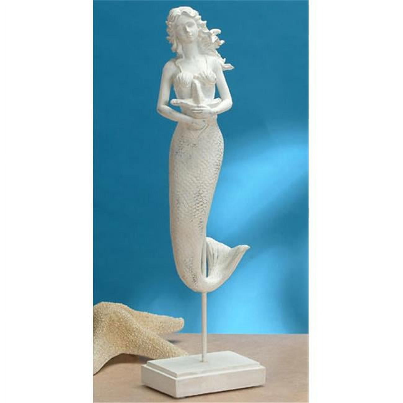 16 in. White Mermaid Holding Starfish Stand - Walmart.com