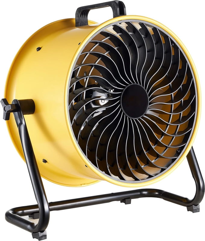 16 in. Yellow High-Velocity Drum Air Circulator Fan 2800 CFM Large ...