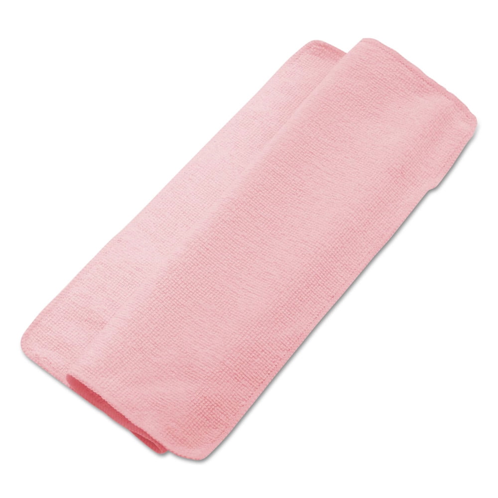 Lightweight Microfiber Cleaning Cloths, Pink, 16 X 16, 24/pack ...