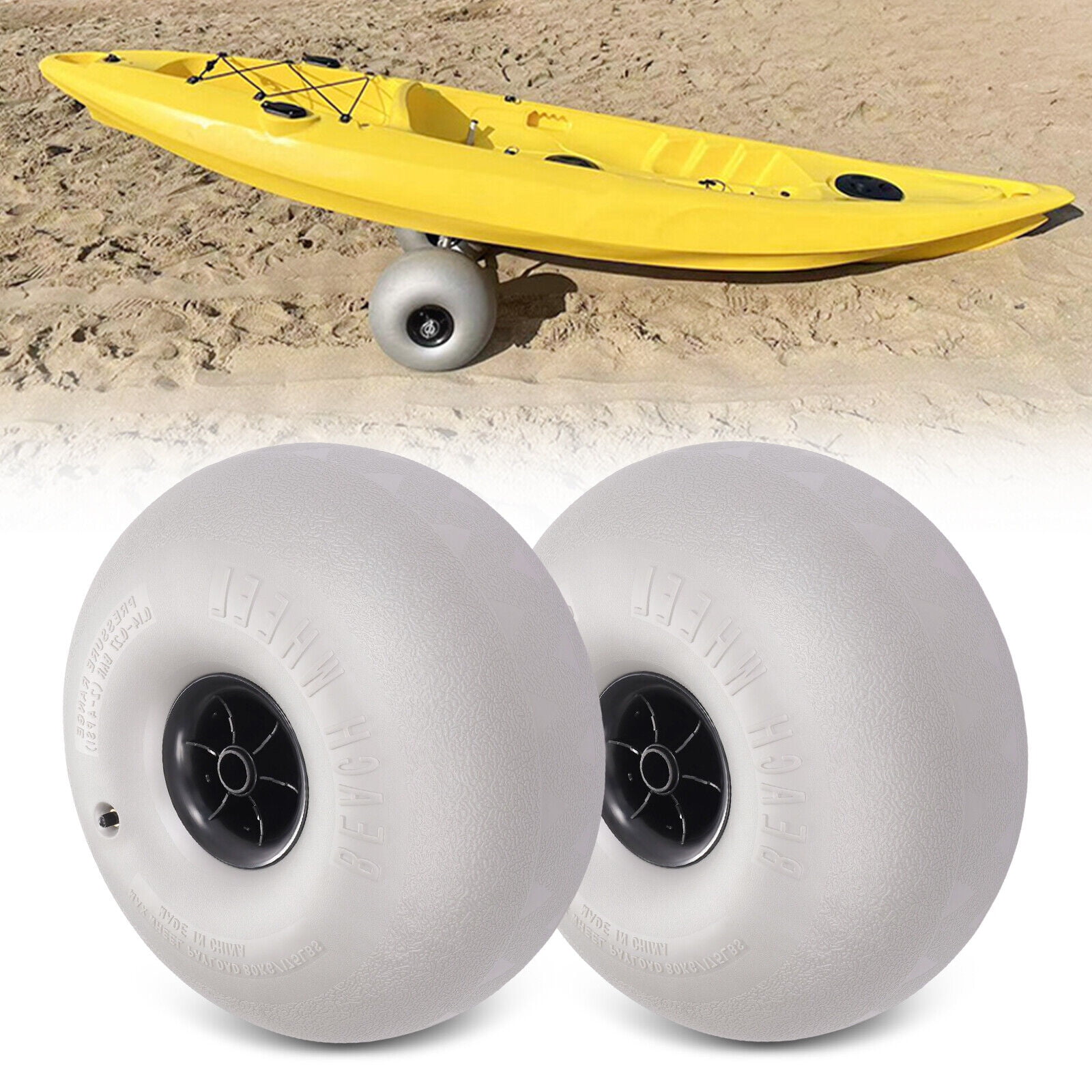 16 inch 2x Beach Cart Wheels Inflatable Wheels Replacement Balloon ...