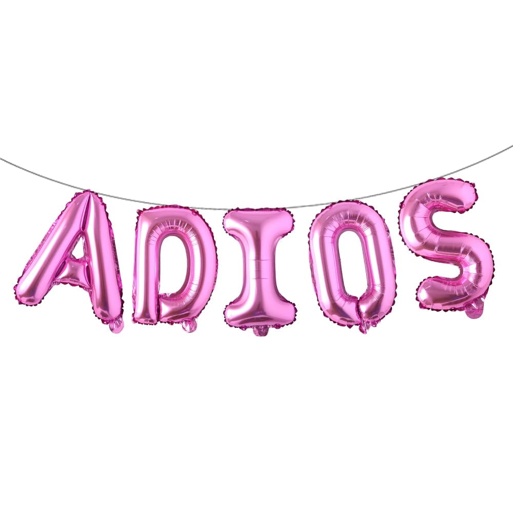 16 inch ADIOS Balloons Banner Multicolor Retirement or Goodbye Party ...