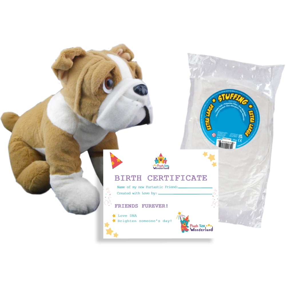 Plush Gear Buddy The Bulldog 16" Plush DIY Kit Fibre with Certificate ...