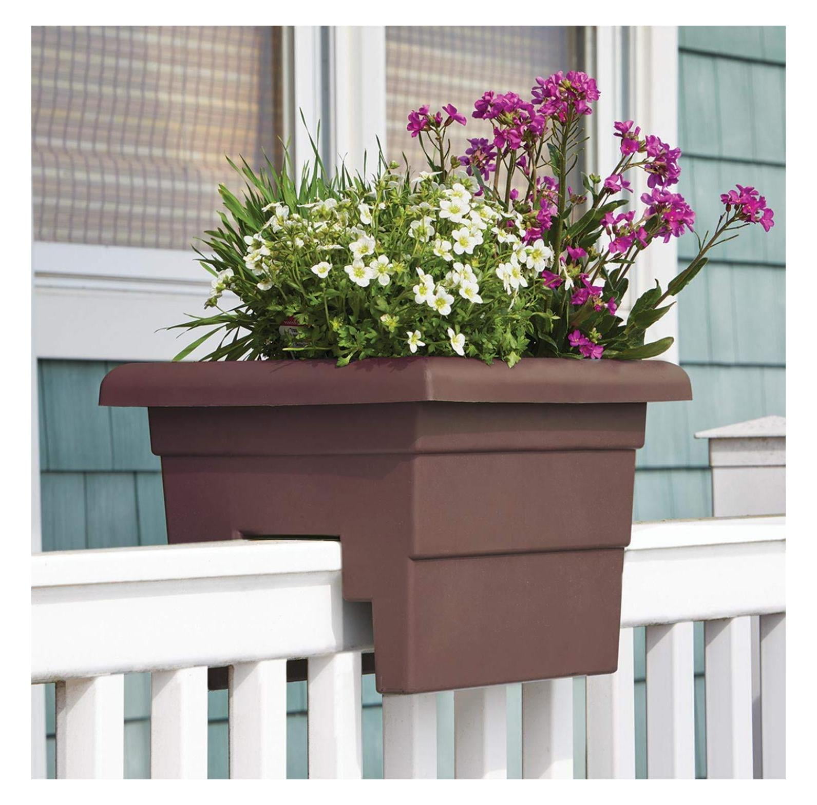 16 inch Countryside Railing Planter Color: Brown - Walmart.com