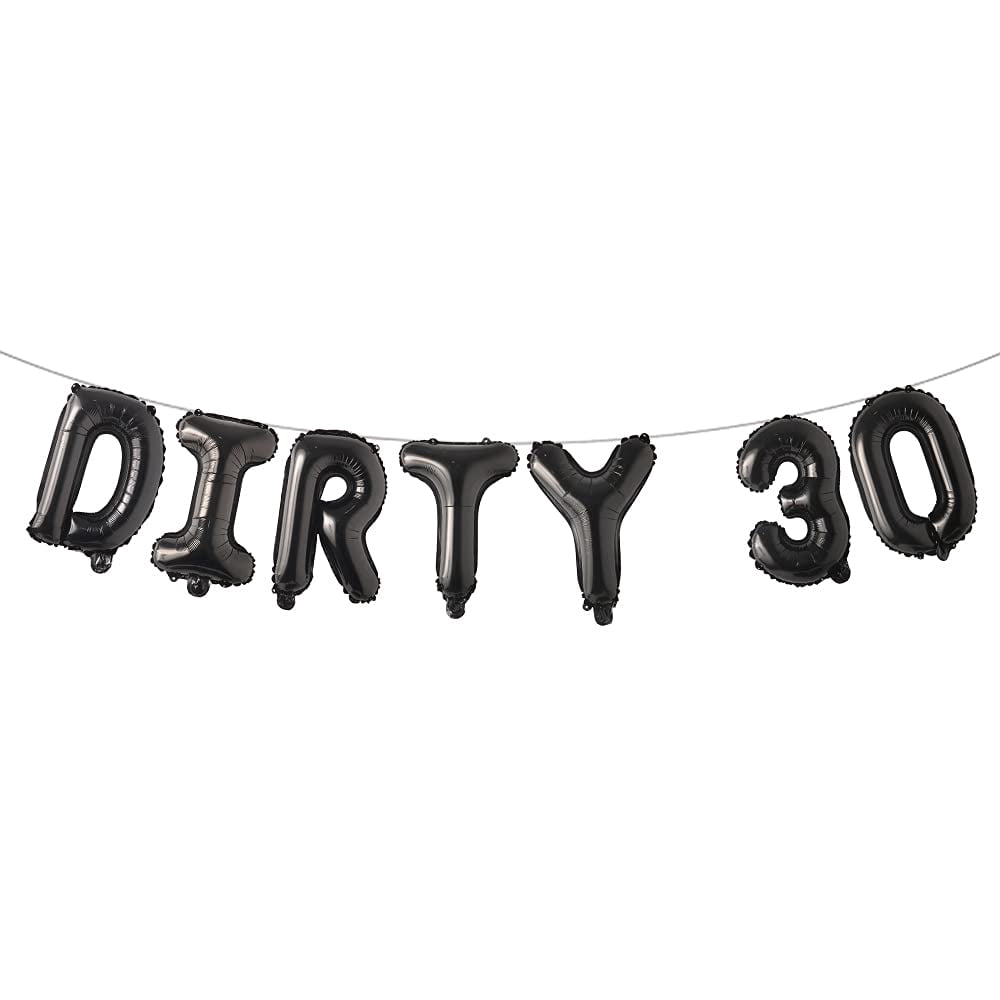 16 inch DIRTY 30 ZS23 Balloons Dirty 30 Letter Balloons 30 Balloon ...